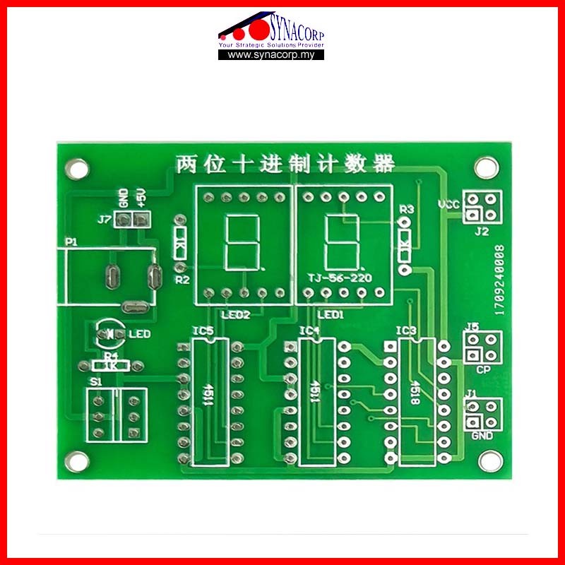Two Digit Decimal Counter Cd4518 Diy Training Kit 5v For Project Teaching