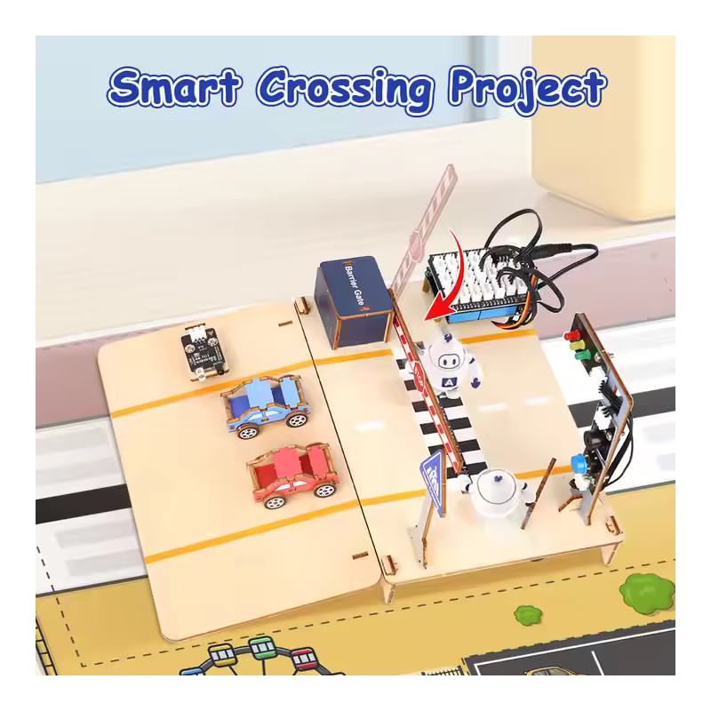 Acebott QE027 ESP32 Easy-Plug Intelligent Transportation Kit for STEM Education and Programming ...